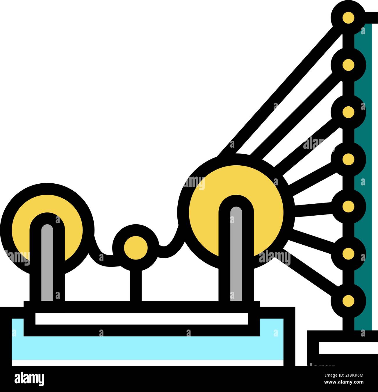 weaving and warping cotton machine color icon vector illustration Stock ...