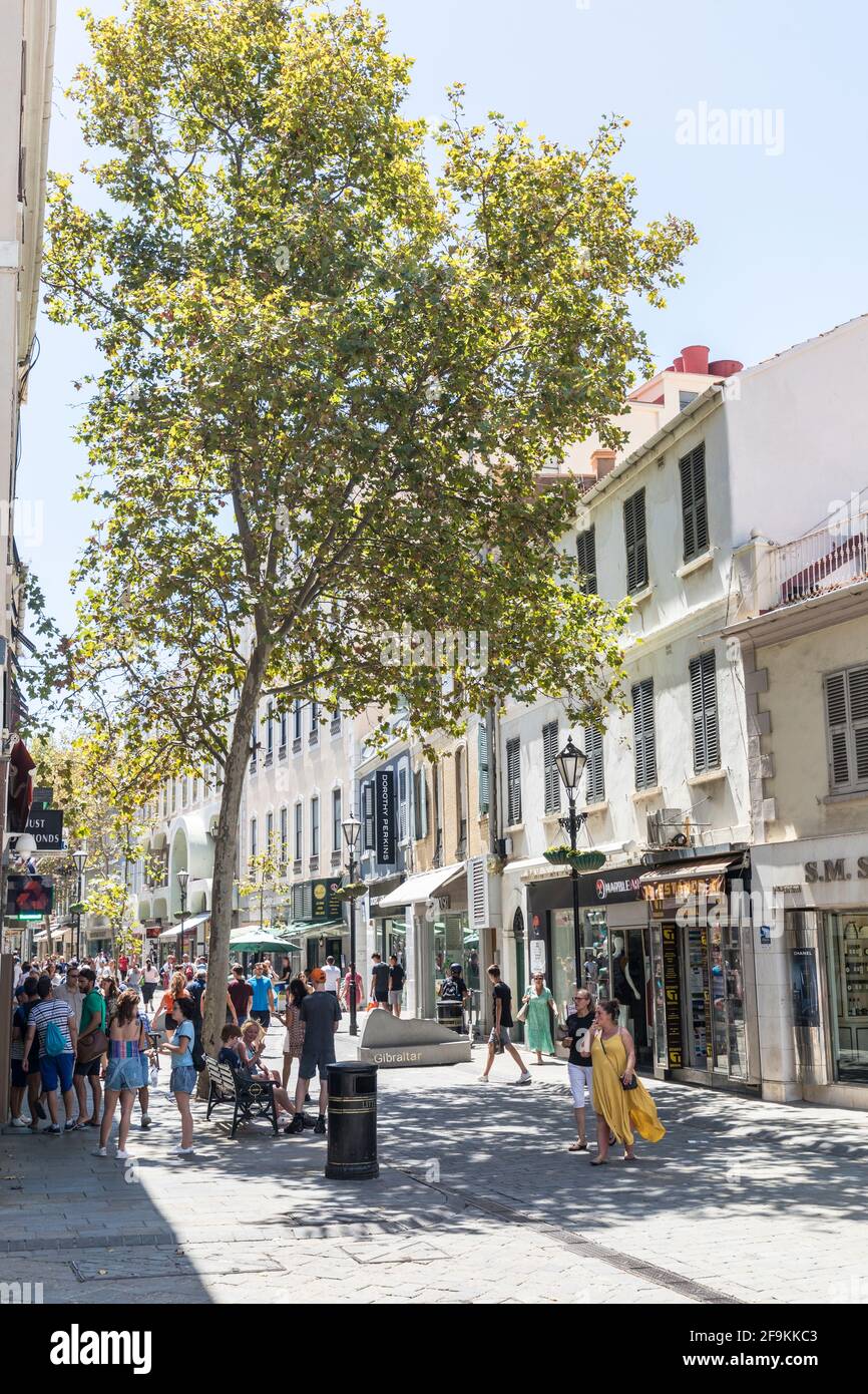Main street gibraltar shops hi-res stock photography and images - Alamy