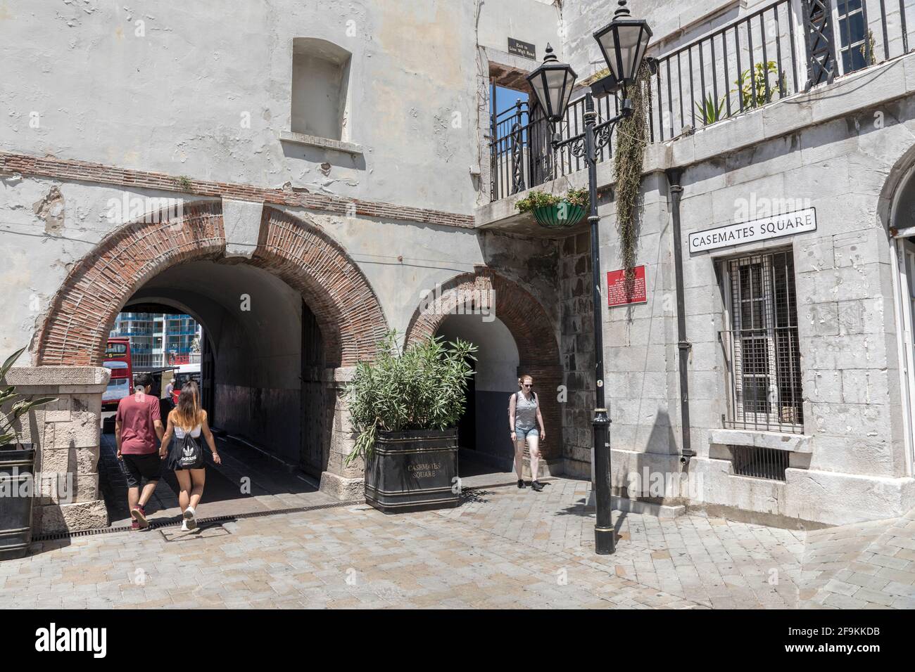 Entrance to Casemates Square, Gibraltar Stock Photo - Alamy