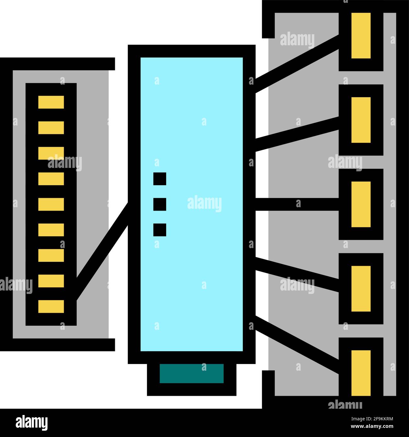 silk thread production industry machine color icon vector illustration ...