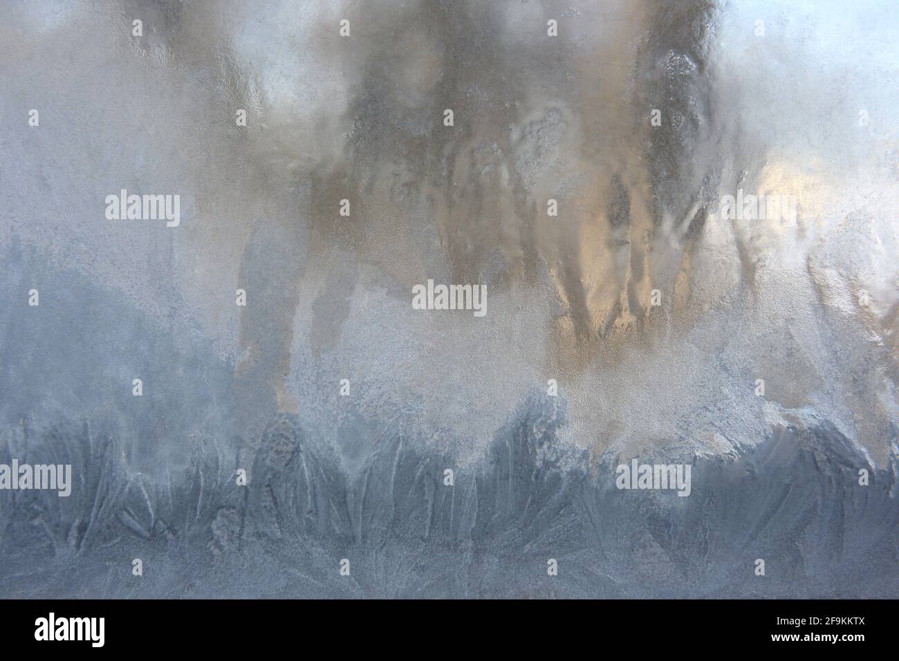 covered with frozen ice window glass Stock Photo - Alamy