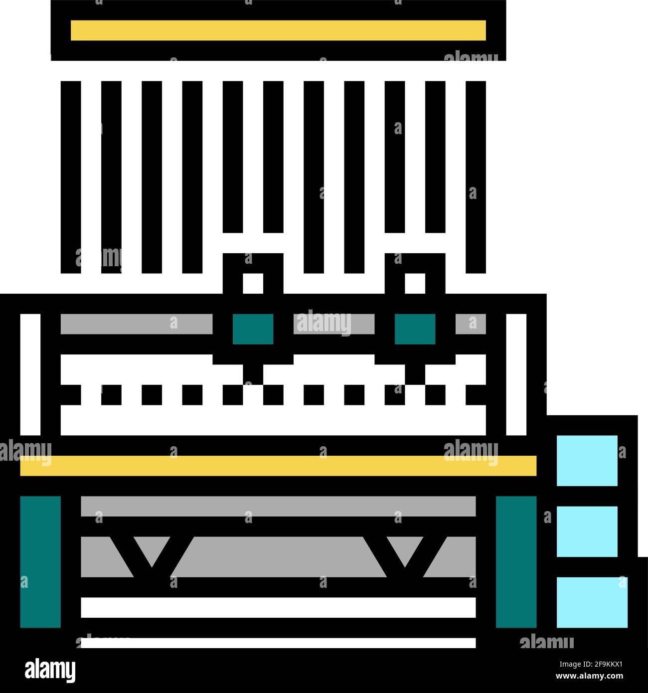 silk production machine color icon vector illustration Stock Vector ...