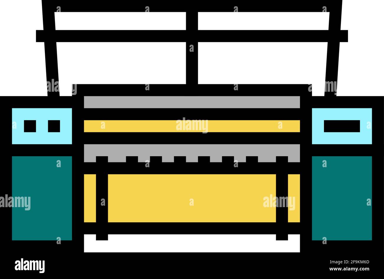 cotton production factory equipment color icon vector illustration ...