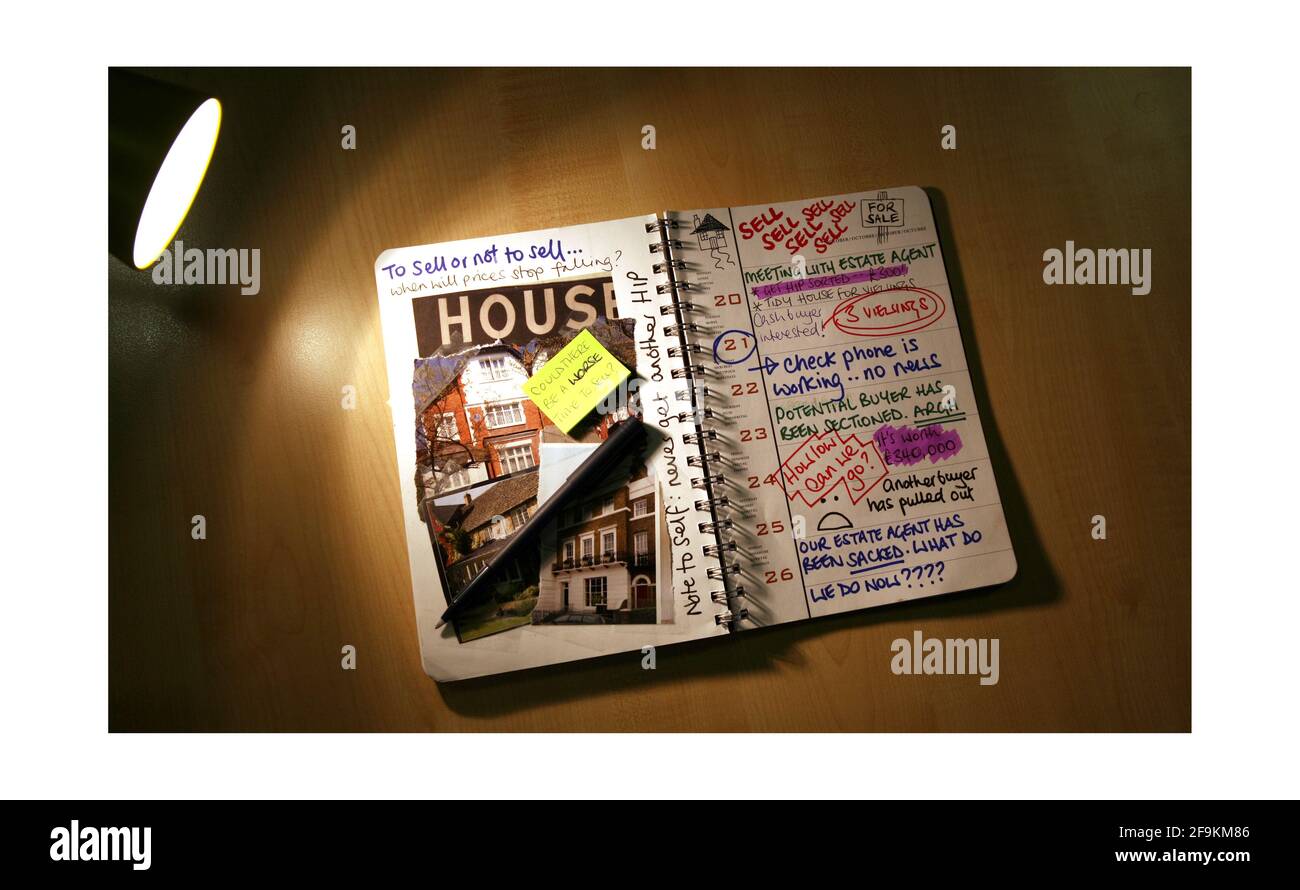 Diary of a house buy....pic David Sandison Stock Photo - Alamy