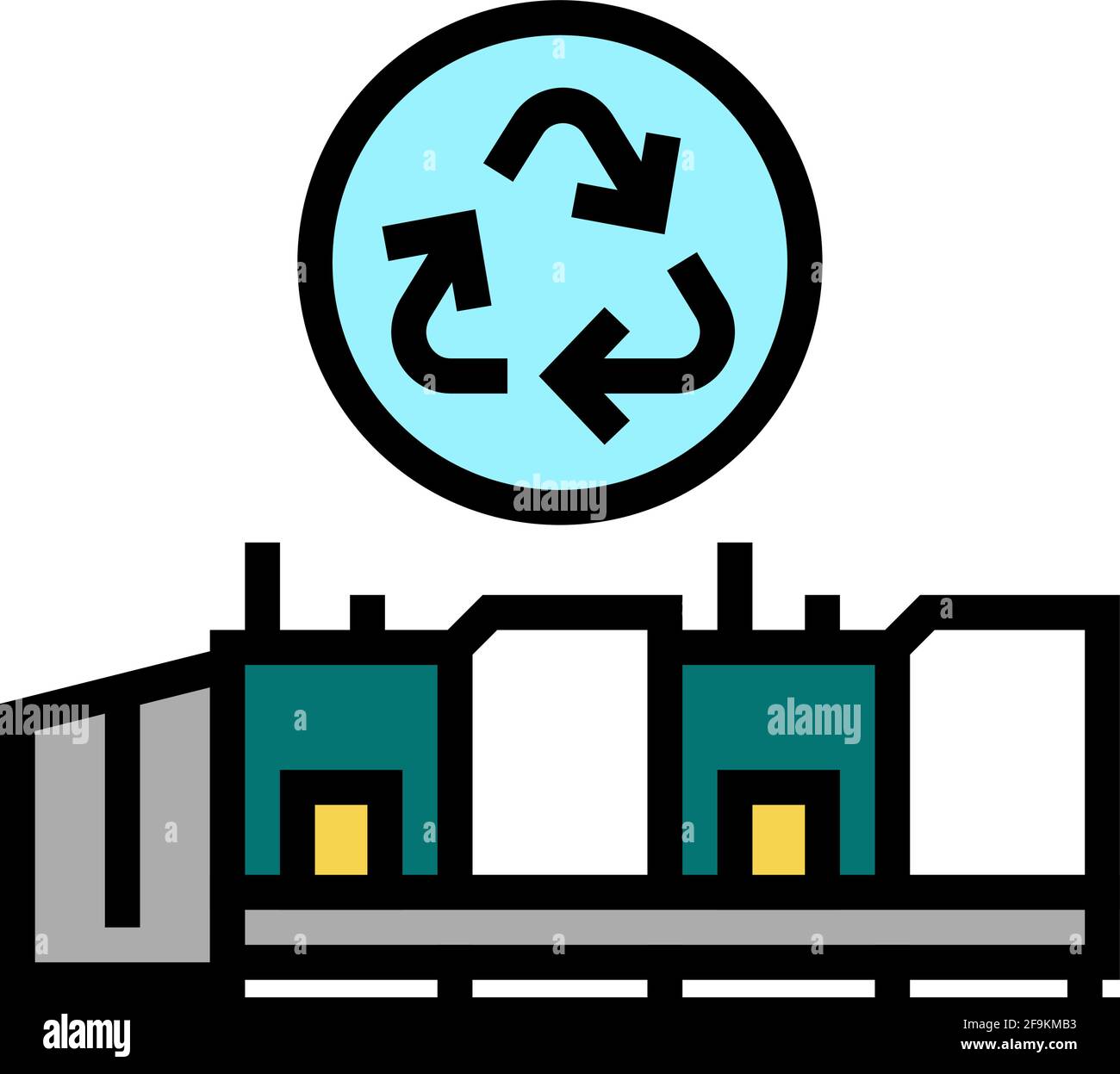 recycling textile machine color icon vector illustration Stock Vector ...