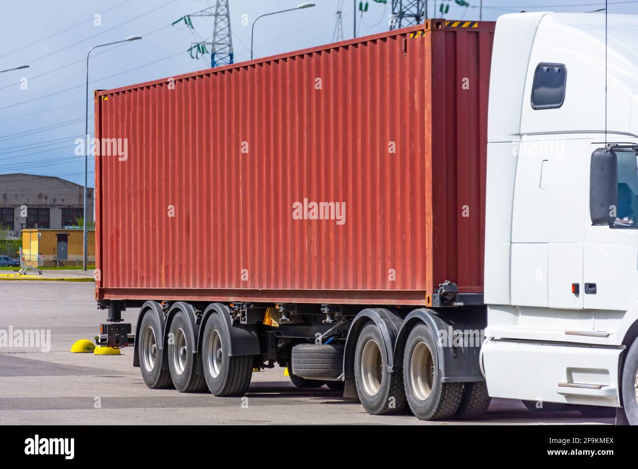 Truck transportation, container cargo working for import export ...
