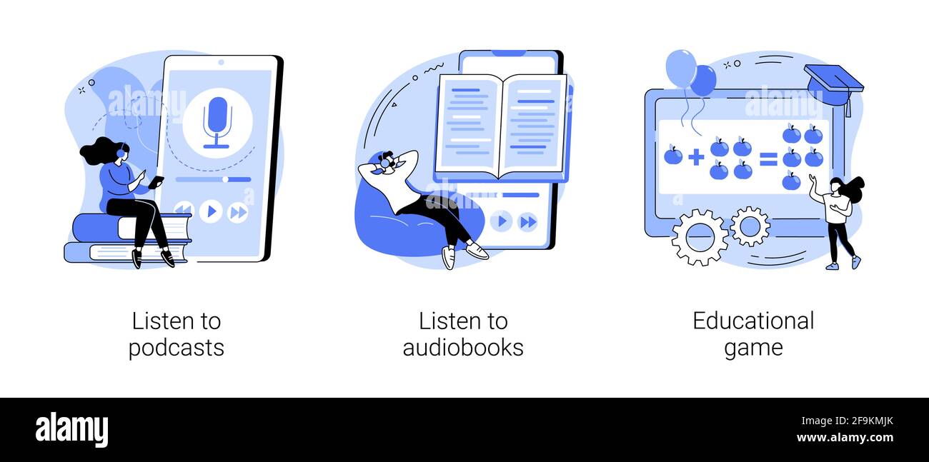 Educational resources abstract concept vector illustrations Stock ...