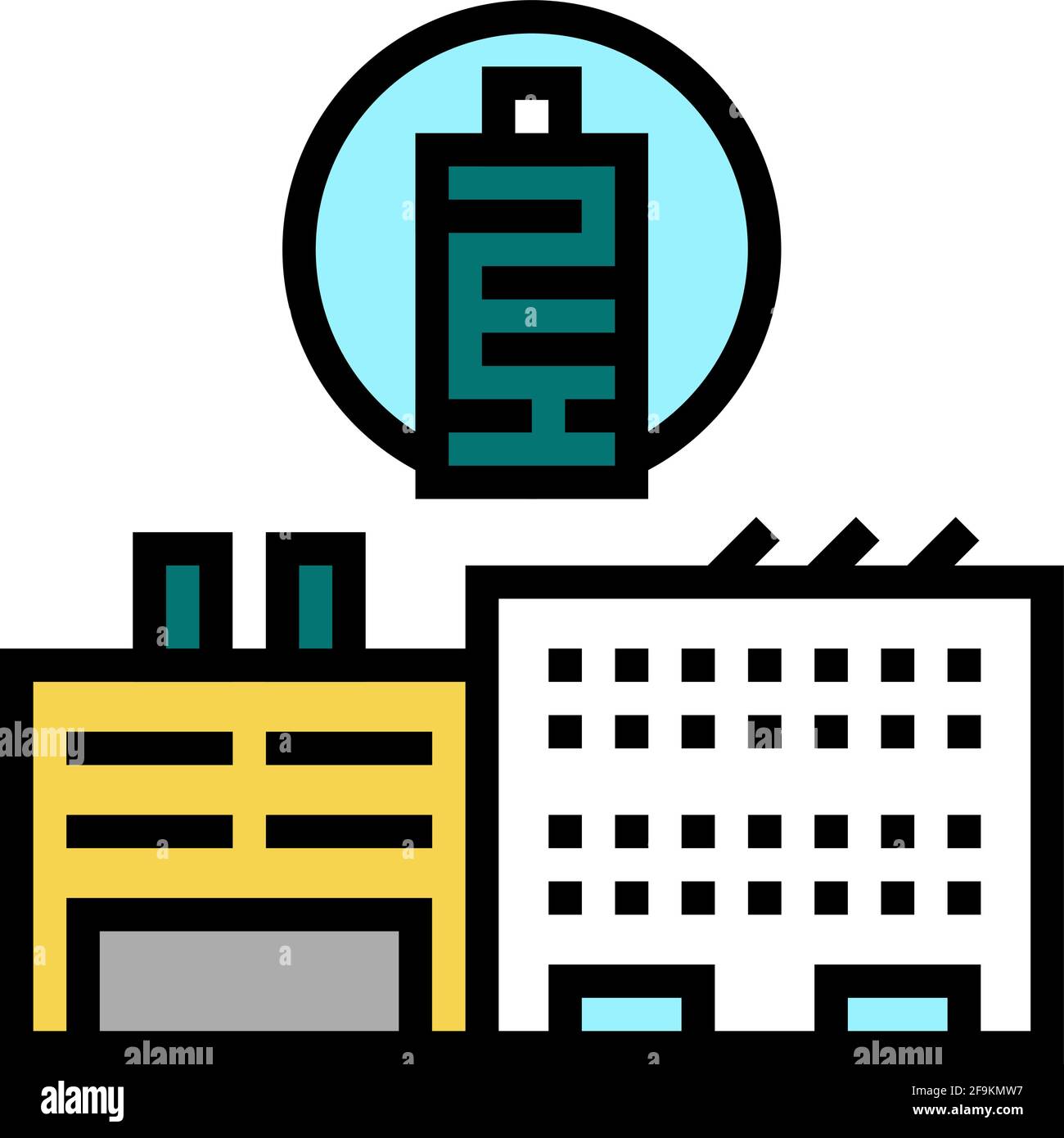 factory production textile color icon vector illustration Stock Vector ...