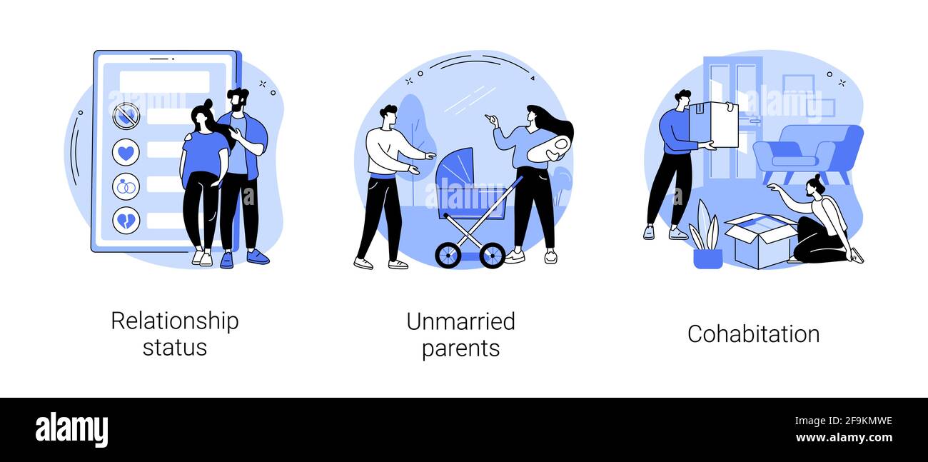 Romantic relationship abstract concept vector illustrations Stock ...