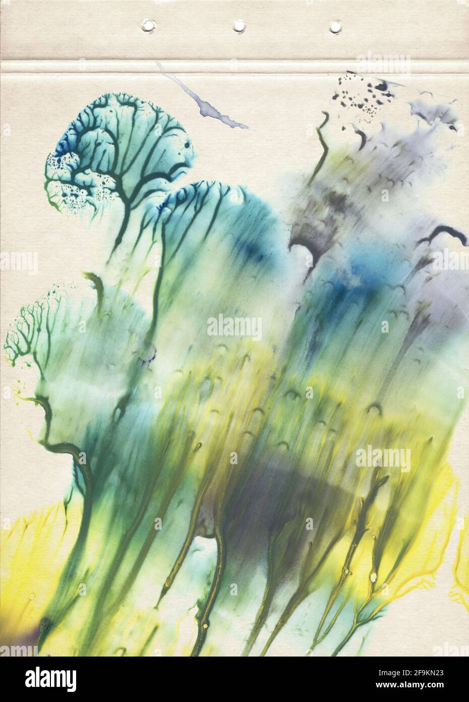 Watercolour splodge on paper hi-res stock photography and images - Alamy