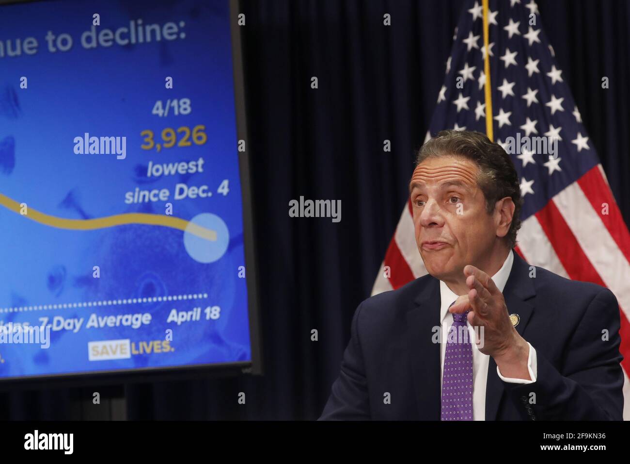 New York Governor Andrew Cuomo speaks during a press conference in New ...