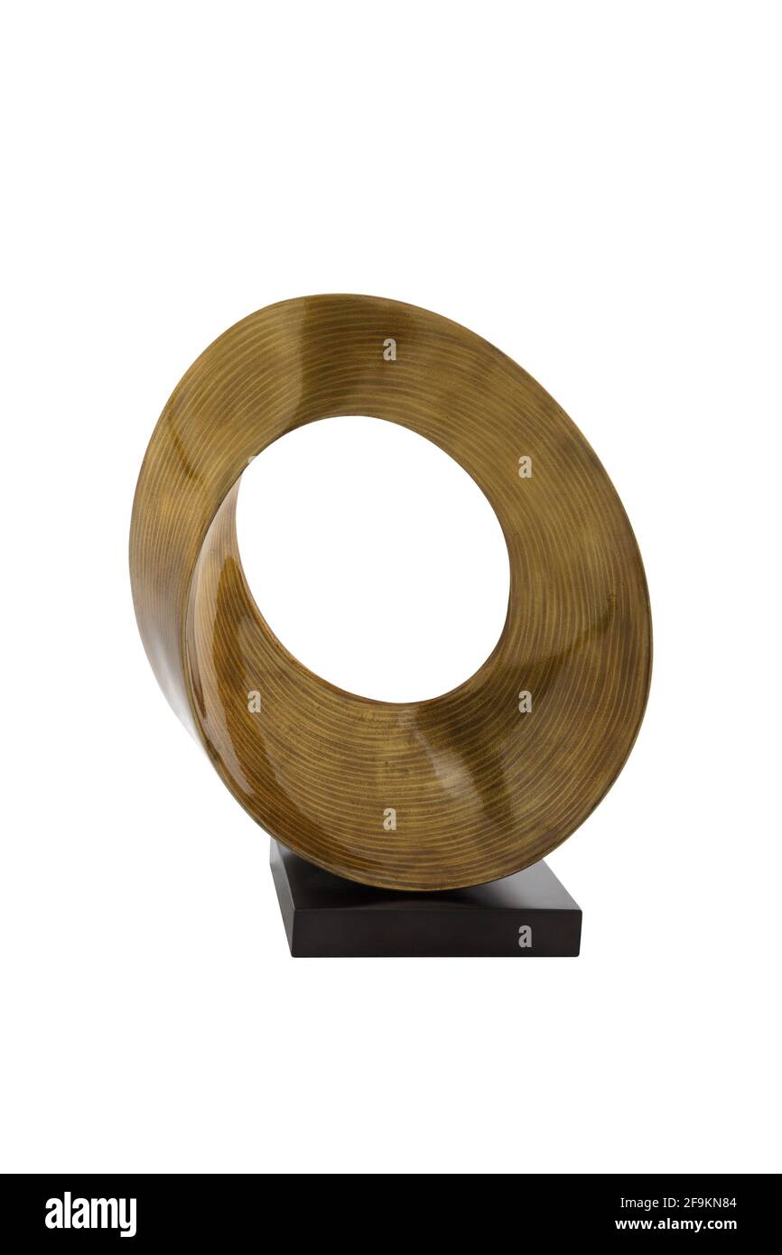 Modern round sculpture isolated on white background Stock Photo - Alamy
