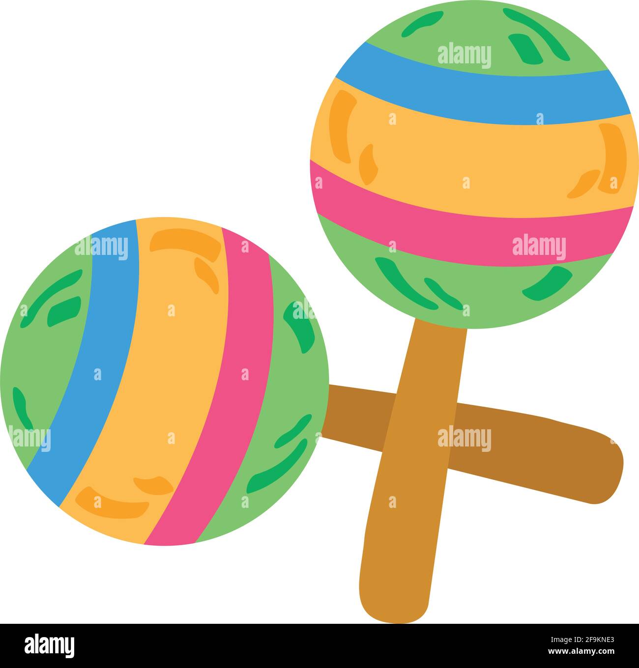 Isolated pair of maracas. Mexican musical instrument - Vector Stock ...