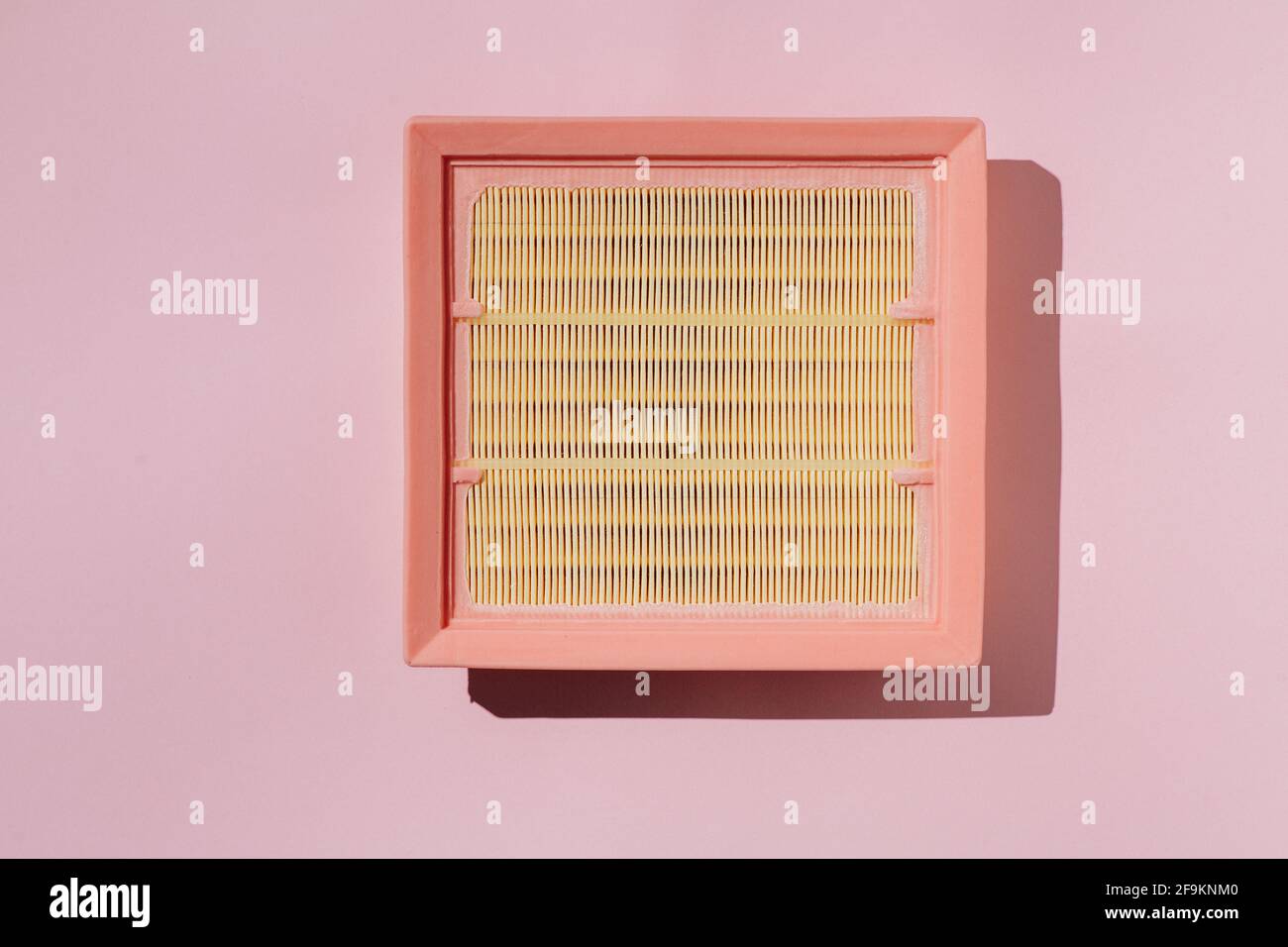 New car air filter on a pink background Stock Photo - Alamy