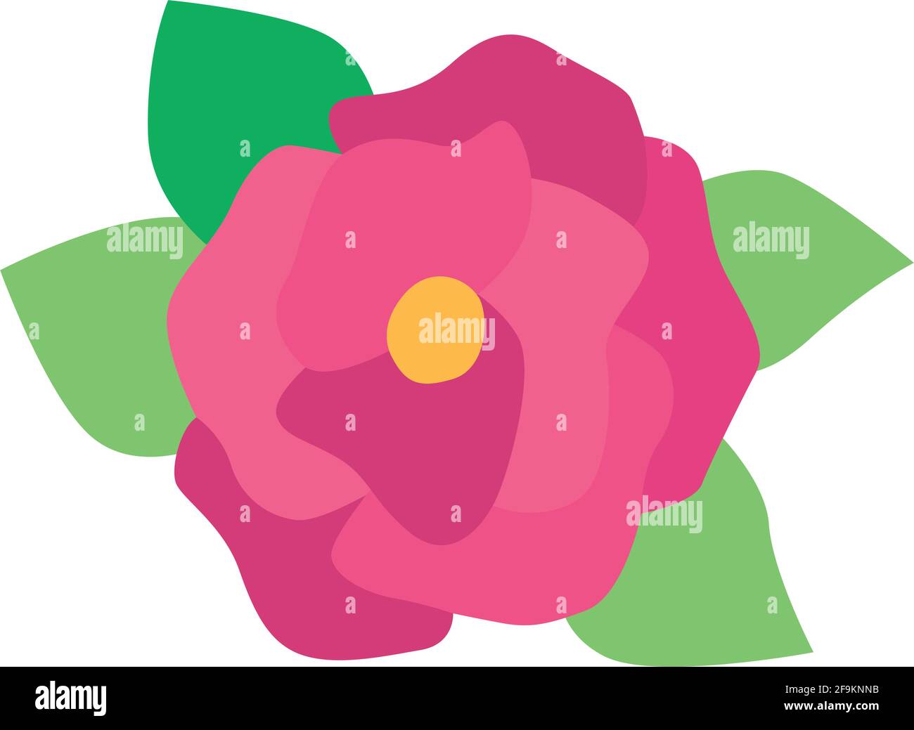 Isolated rose flower icon. Spring time - Vector Stock Vector Image ...