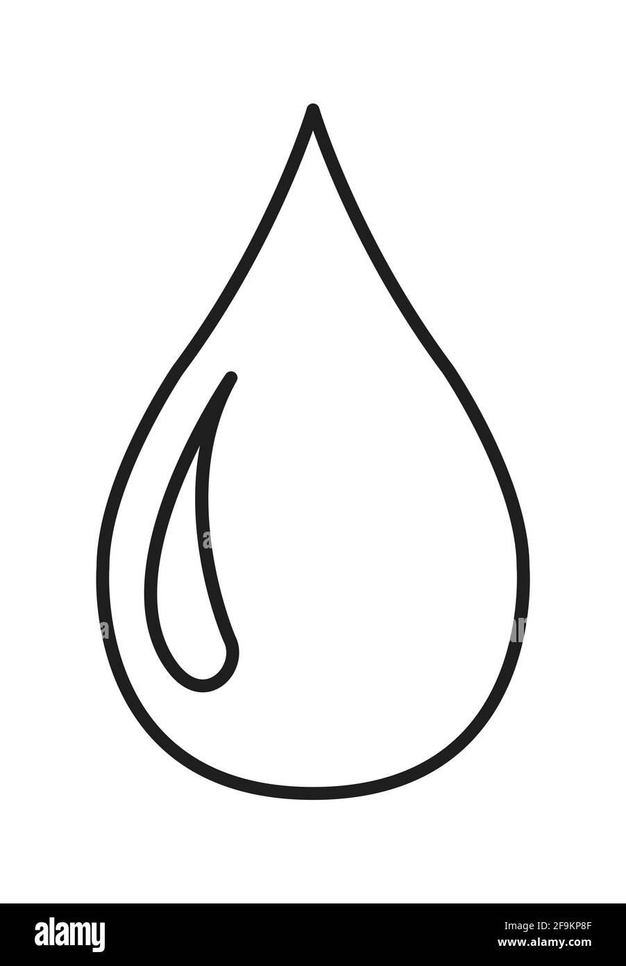Water drop icon, aque nature symbol. Sign isolated design vector ...