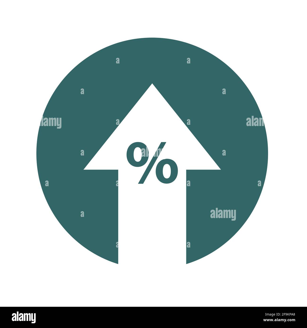 Percent up line icon. Percentage, arrow, reduction. Banking concept ...