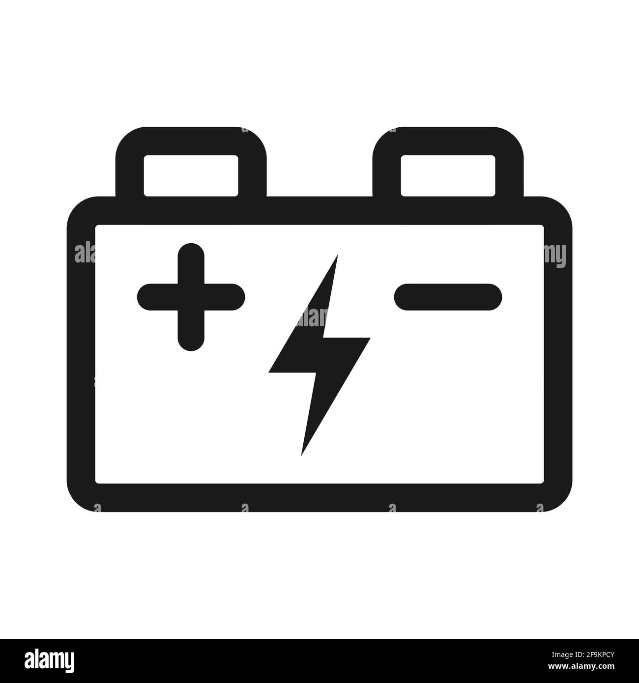 Battery car charge indication icon. Vector illustration isolated on ...