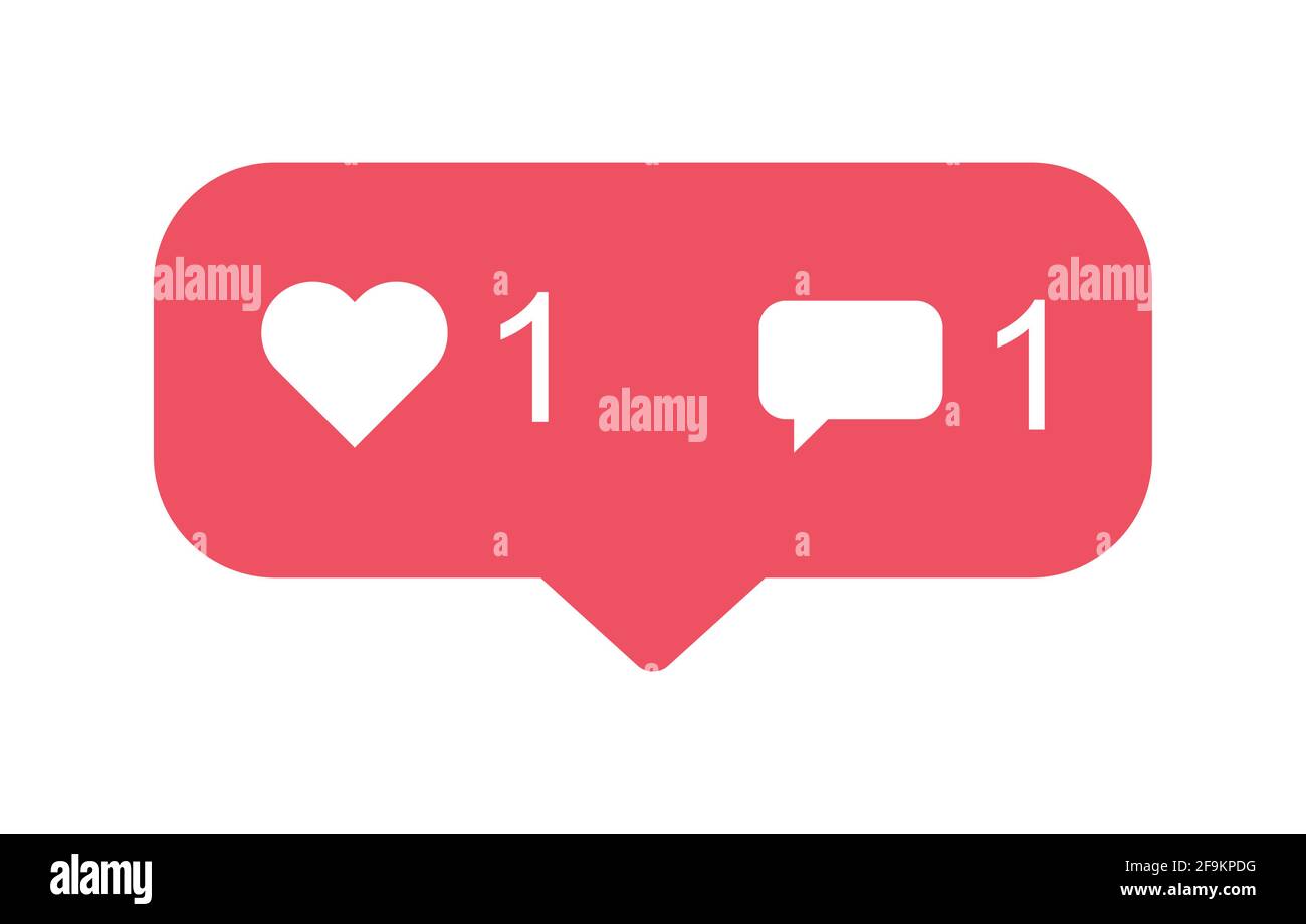 Heart and comment notification follower notification symbol instagram ...