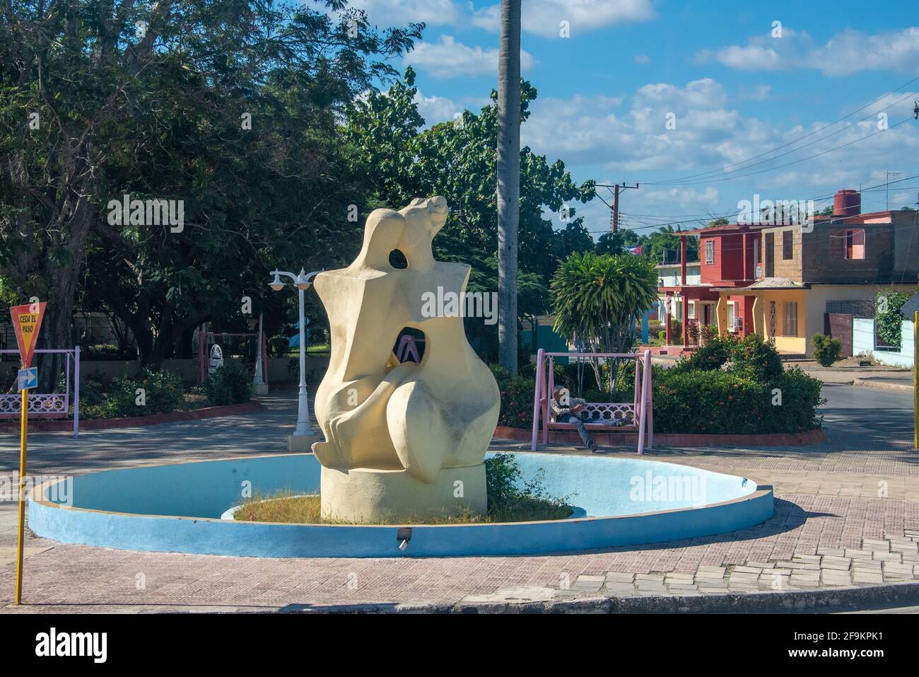Rural lifestyle in Cuba. The image is a real-life point of view from a ...