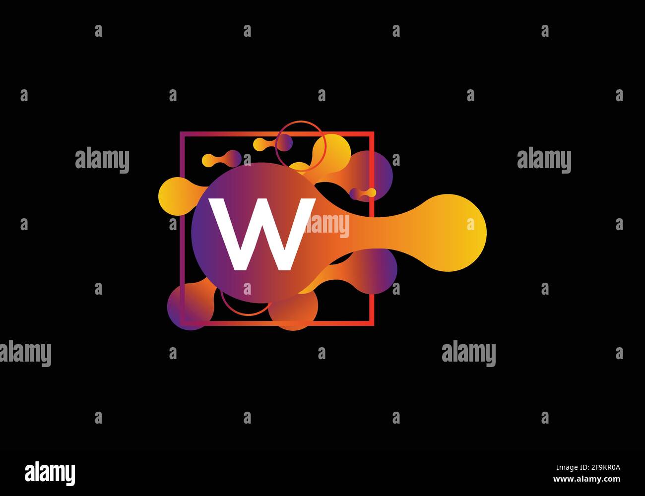 Creative w letter icon abstract logo Stock Vector Images - Alamy