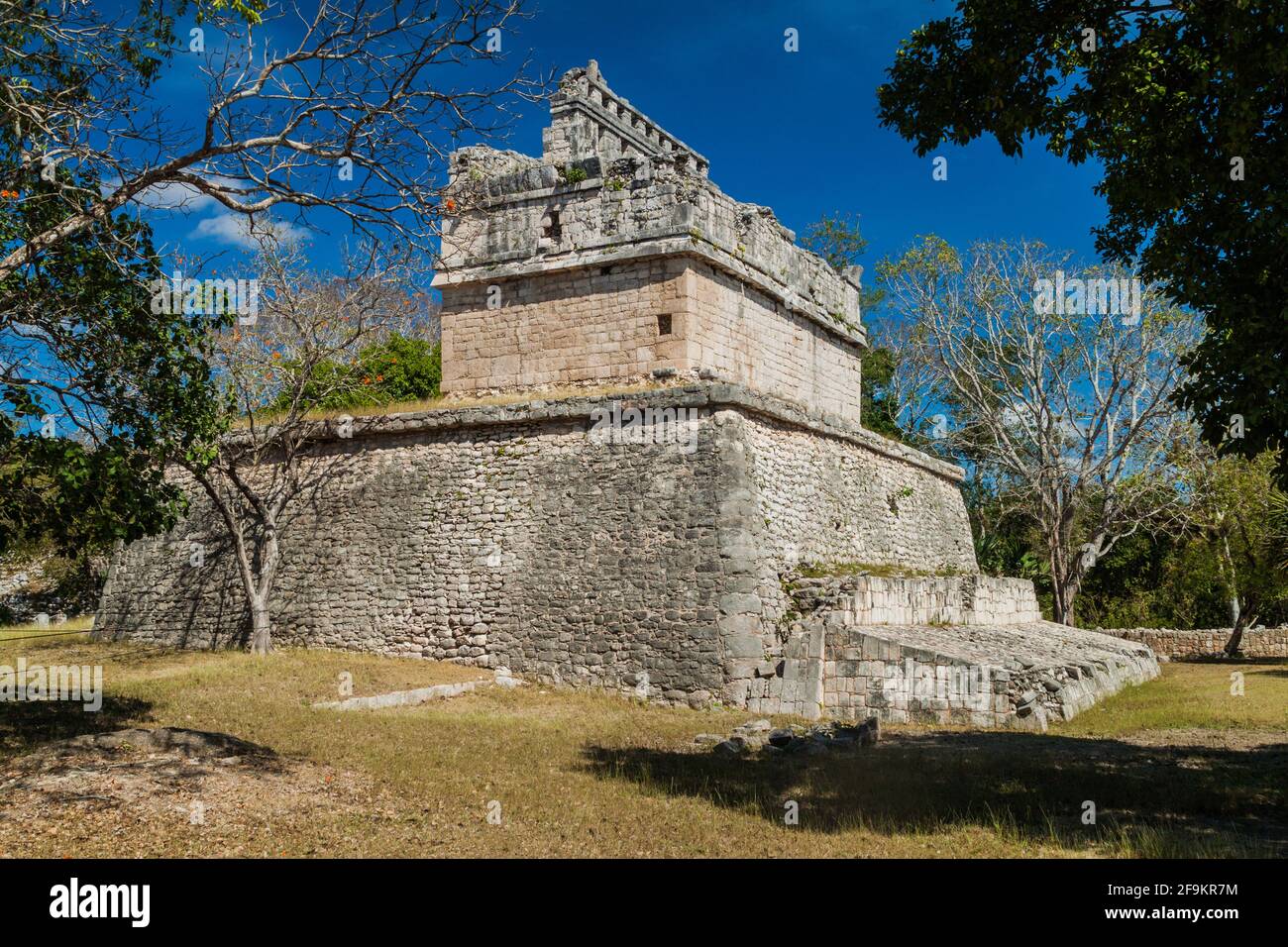 Ball game court in the Mayan archeological site Chichen Itza, Mexico ...