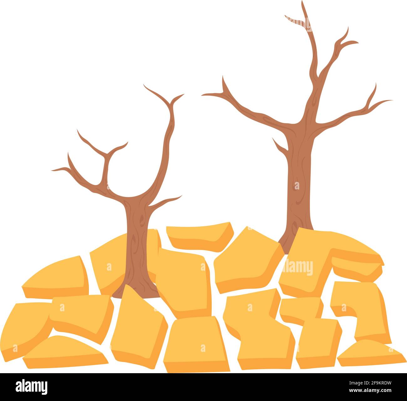 dry cracked land dead plant Stock Vector Image & Art - Alamy