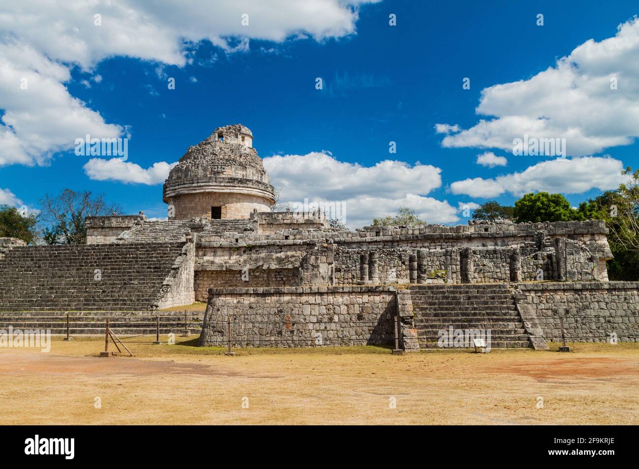 El Caracol, the Observatory in ancient Mayan city Chichen Itza, Mexico ...