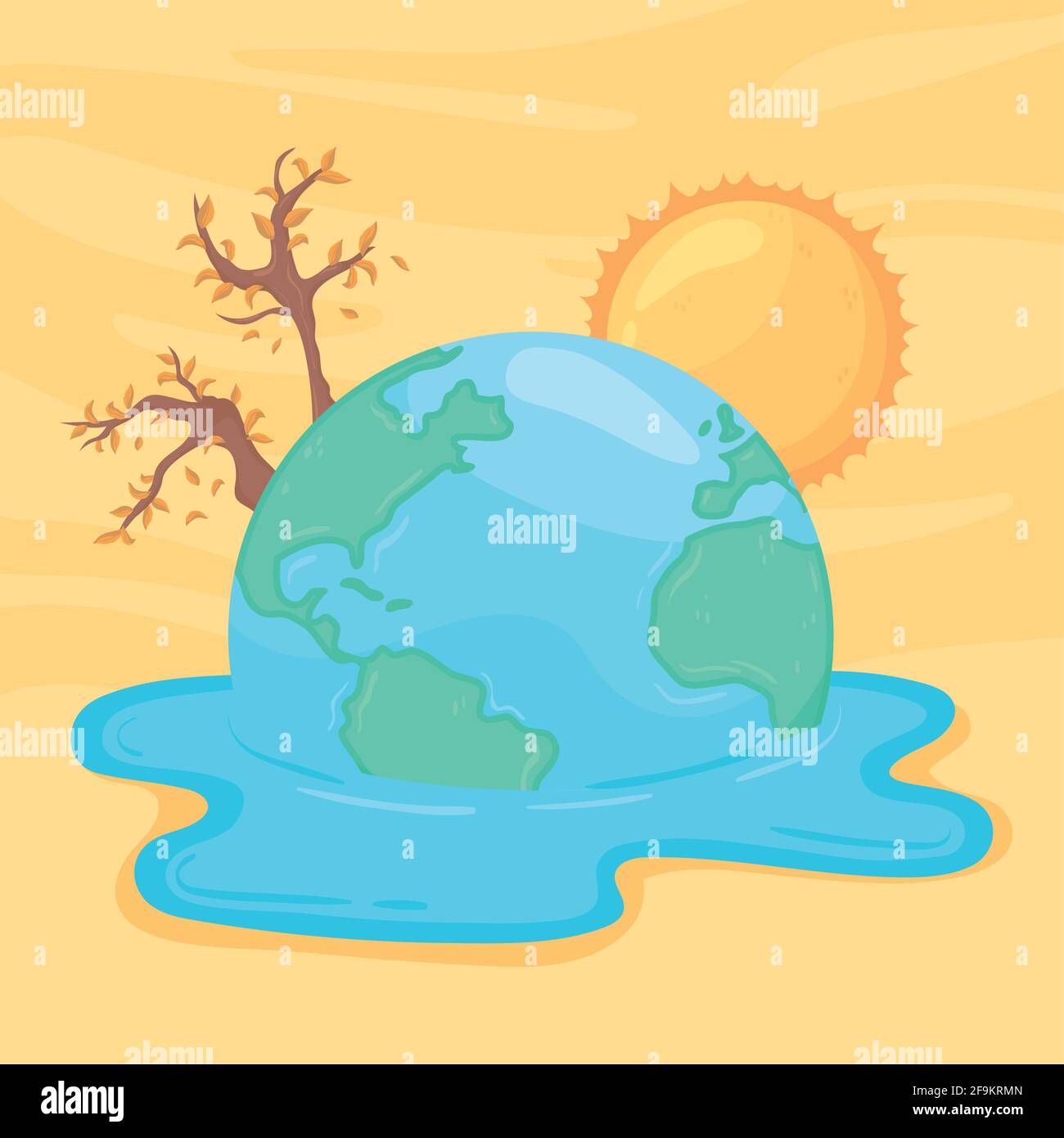 planet earth melting hot climate Stock Vector Image & Art - Alamy