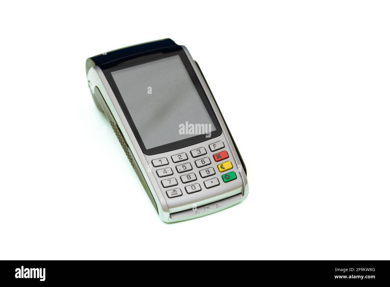 Electronic payment with white background Stock Photo - Alamy