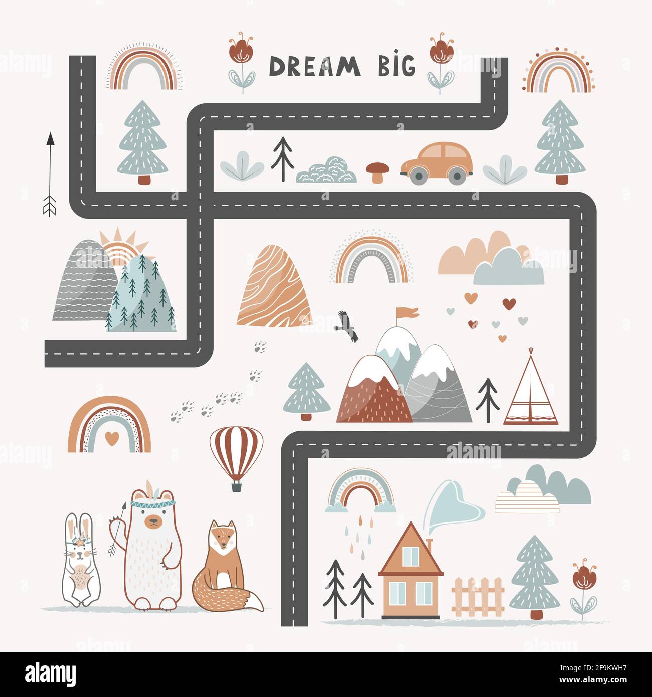 Bear road Stock Vector Images - Alamy