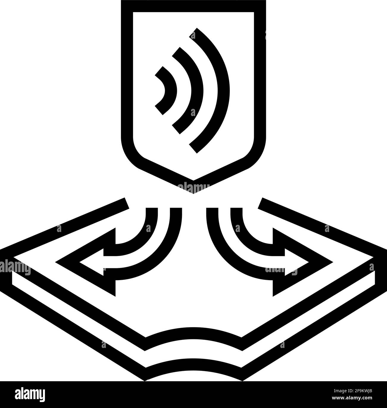 stretched fabrics properties line icon vector illustration Stock Vector ...