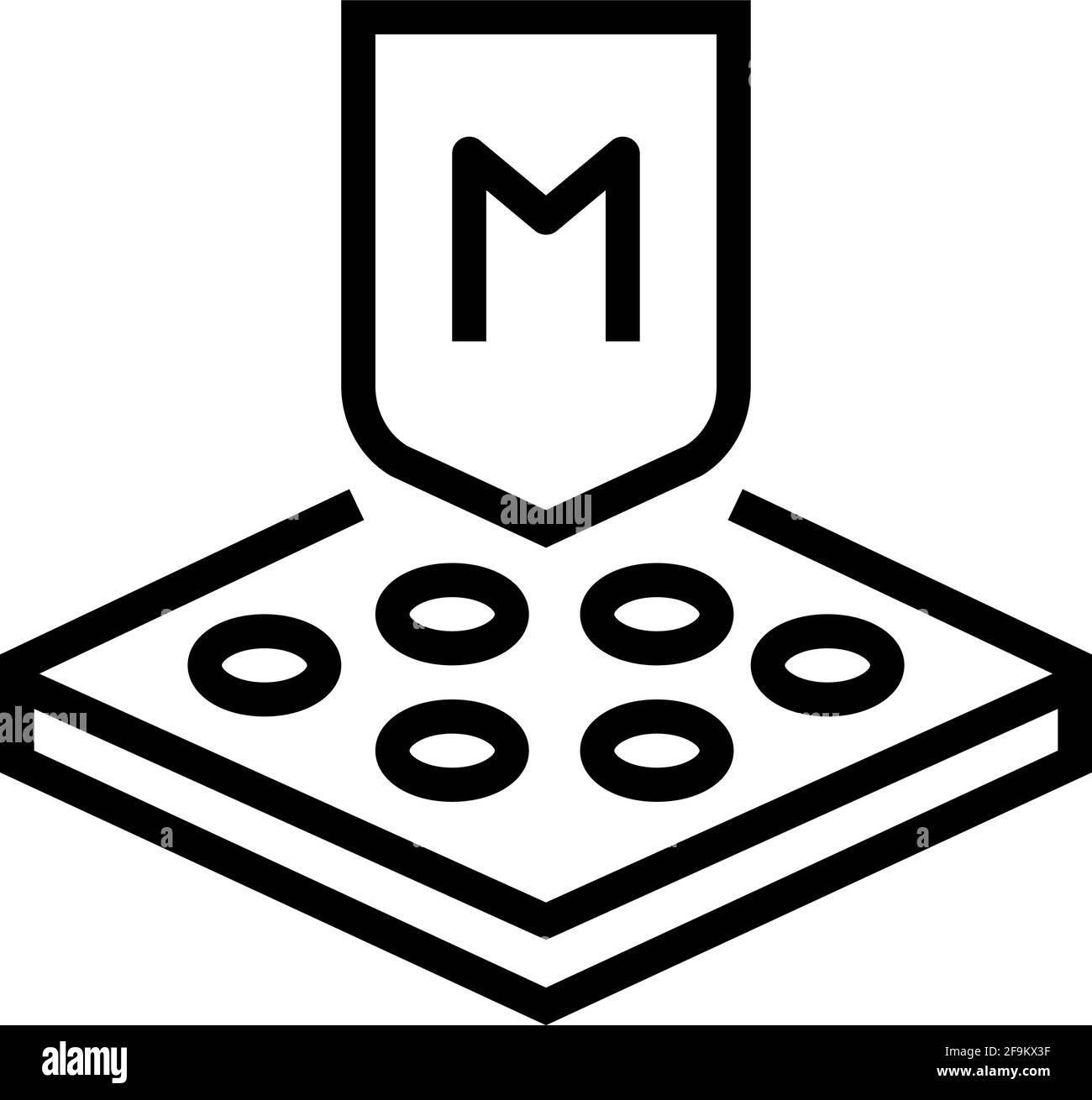 membrane fabrics properties line icon vector illustration Stock Vector ...