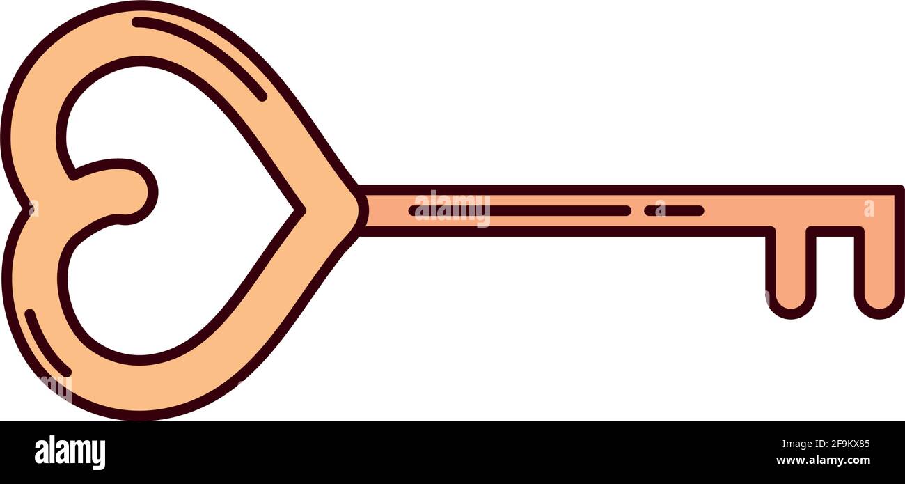 heart key love romantic isolated Stock Vector Image & Art - Alamy