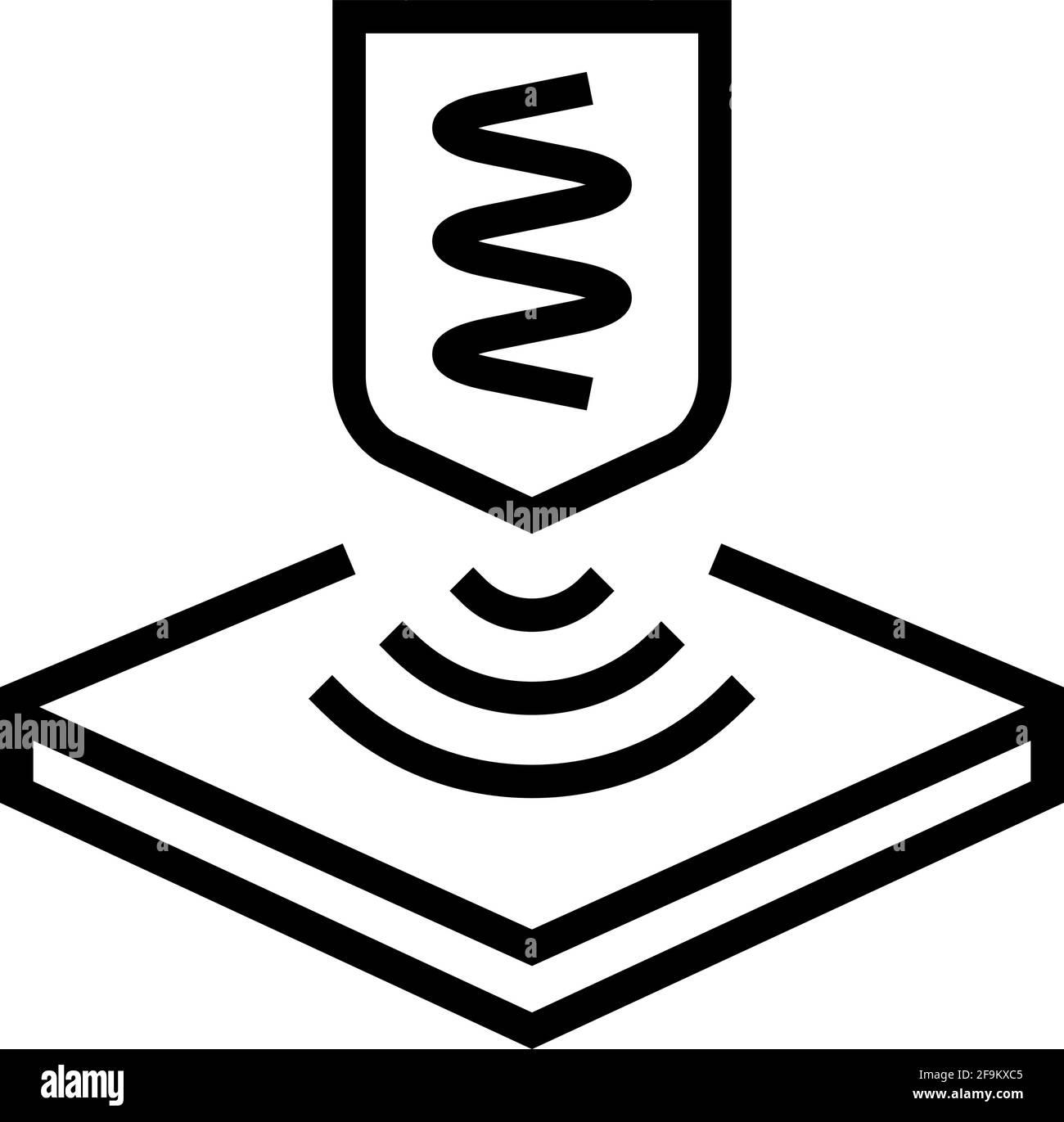 elastic fabrics properties line icon vector illustration Stock Vector ...