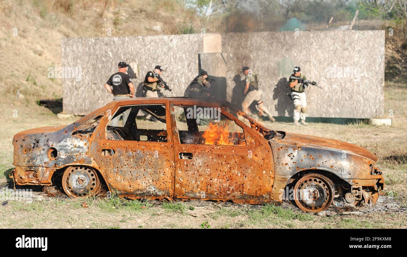 Army Soldiers detachment during complex anti-terrorist exercises ...