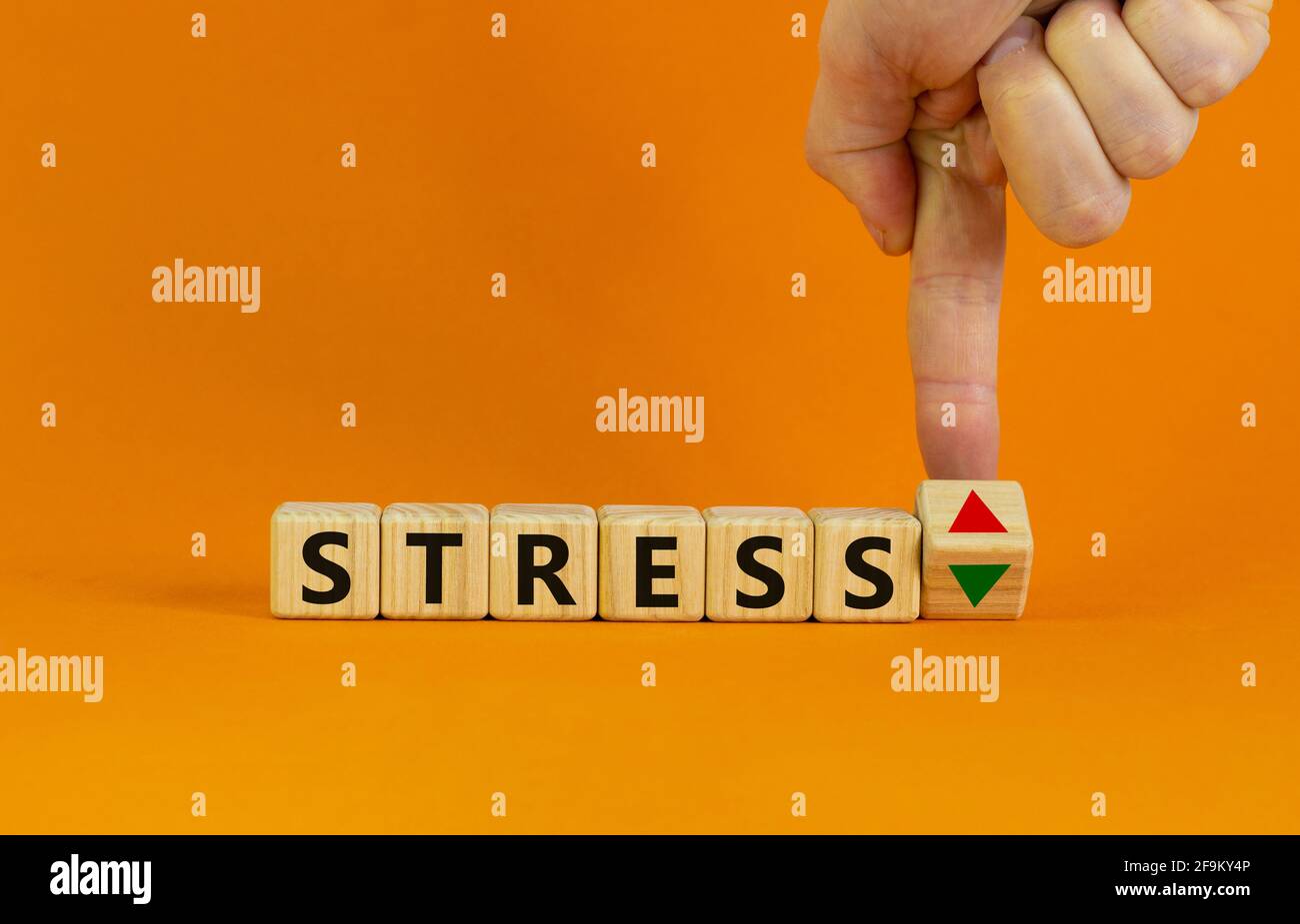 Stress level symbol. Doctor turns a cube and changes the expression ...