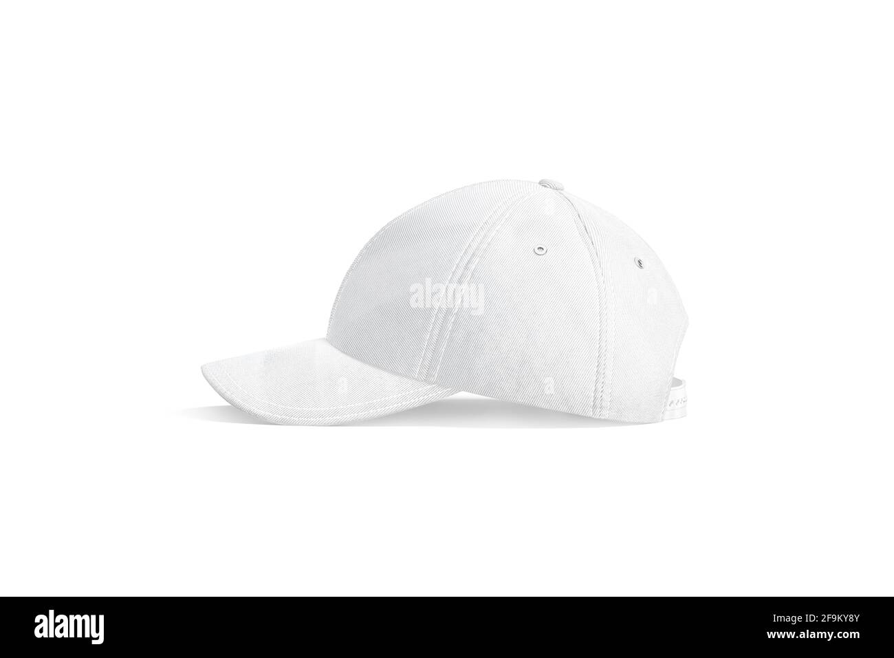 Blank white baseball cap mock up, side view Stock Photo - Alamy