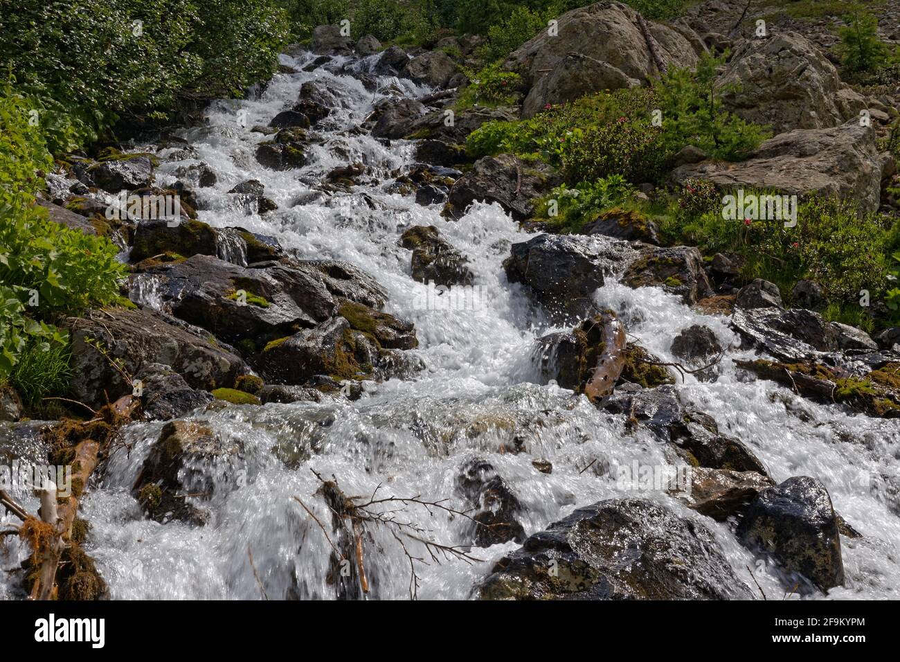 Mountain glacial stream Stock Photo - Alamy