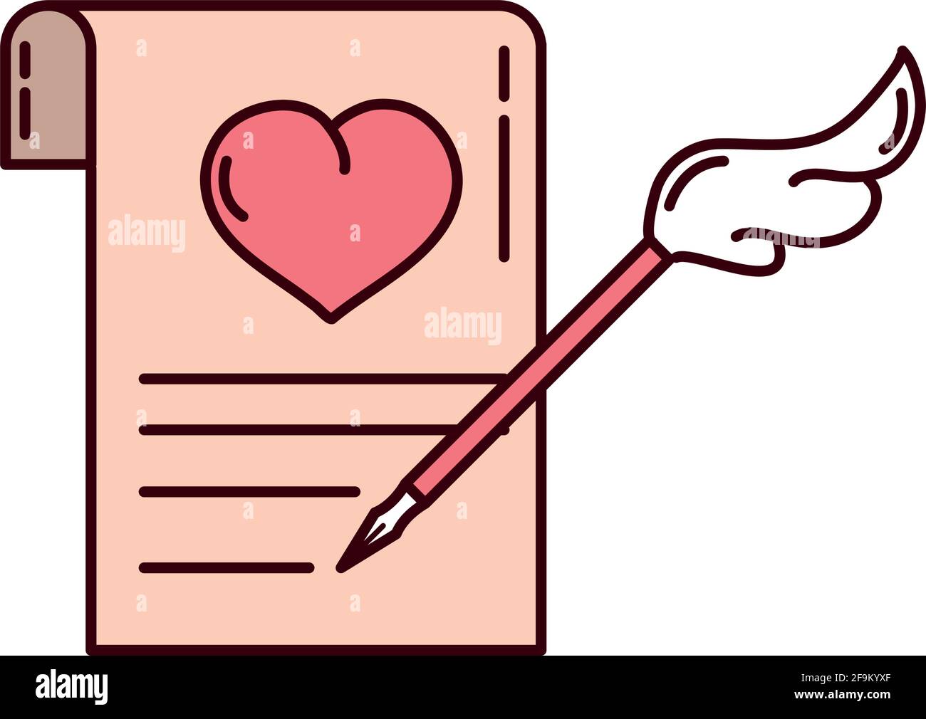 love letter write romantic isolated Stock Vector Image & Art - Alamy