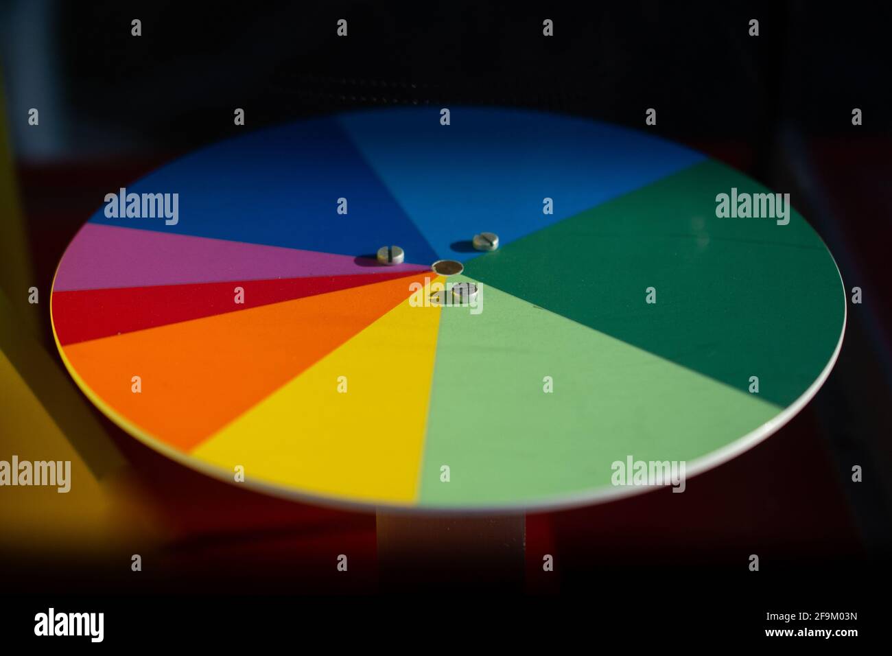 Rainbow colored color wheel with colors Stock Photo - Alamy