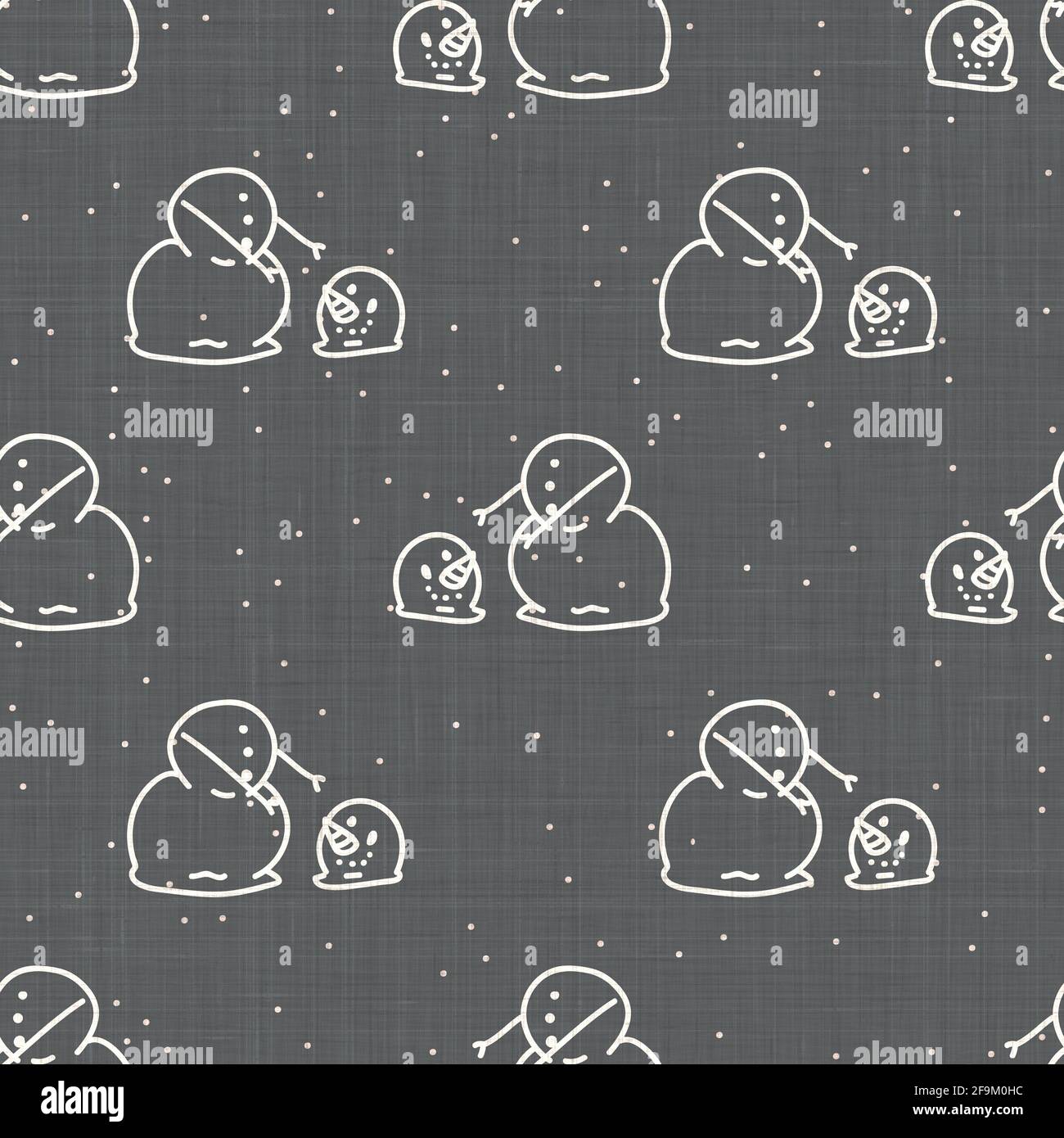 Seamless winter snowman and star background pattern. Simple gender ...