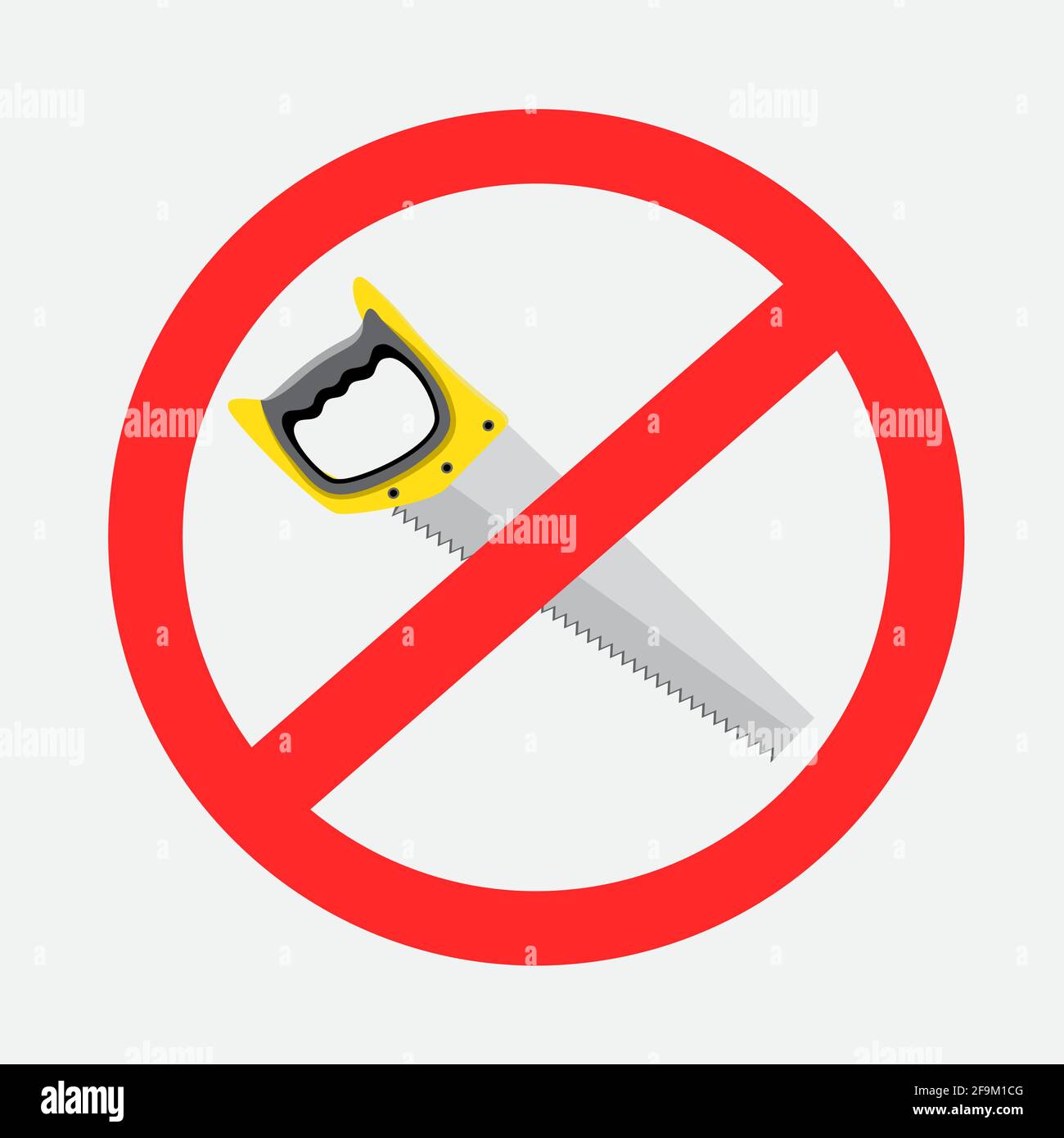 do not cut with saw prohibited sign Stock Vector Image & Art - Alamy