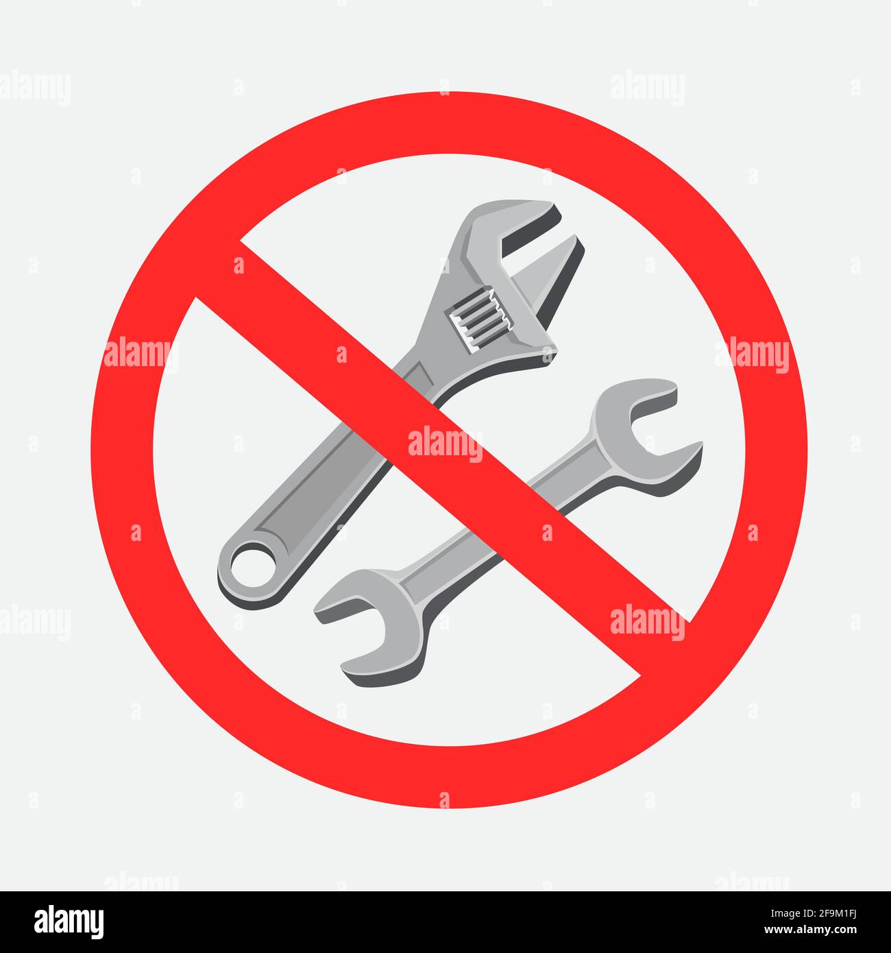 hammer knocking prohibited sign symbol Stock Vector Image & Art - Alamy