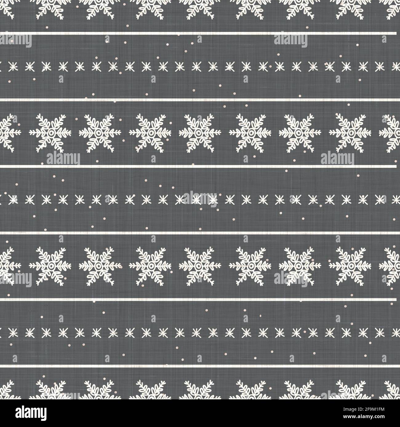 Seamless winter snowflake background pattern. Simple gender neutral ...