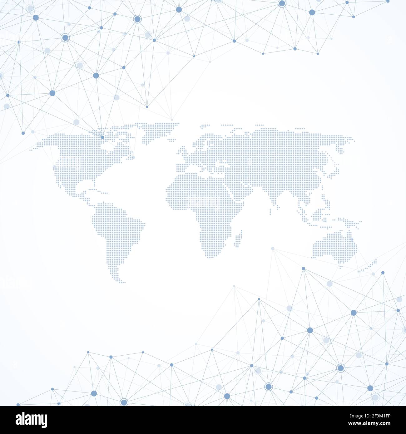 Global Network Connections With Points And Lines Wireframe Background Abstract Connection