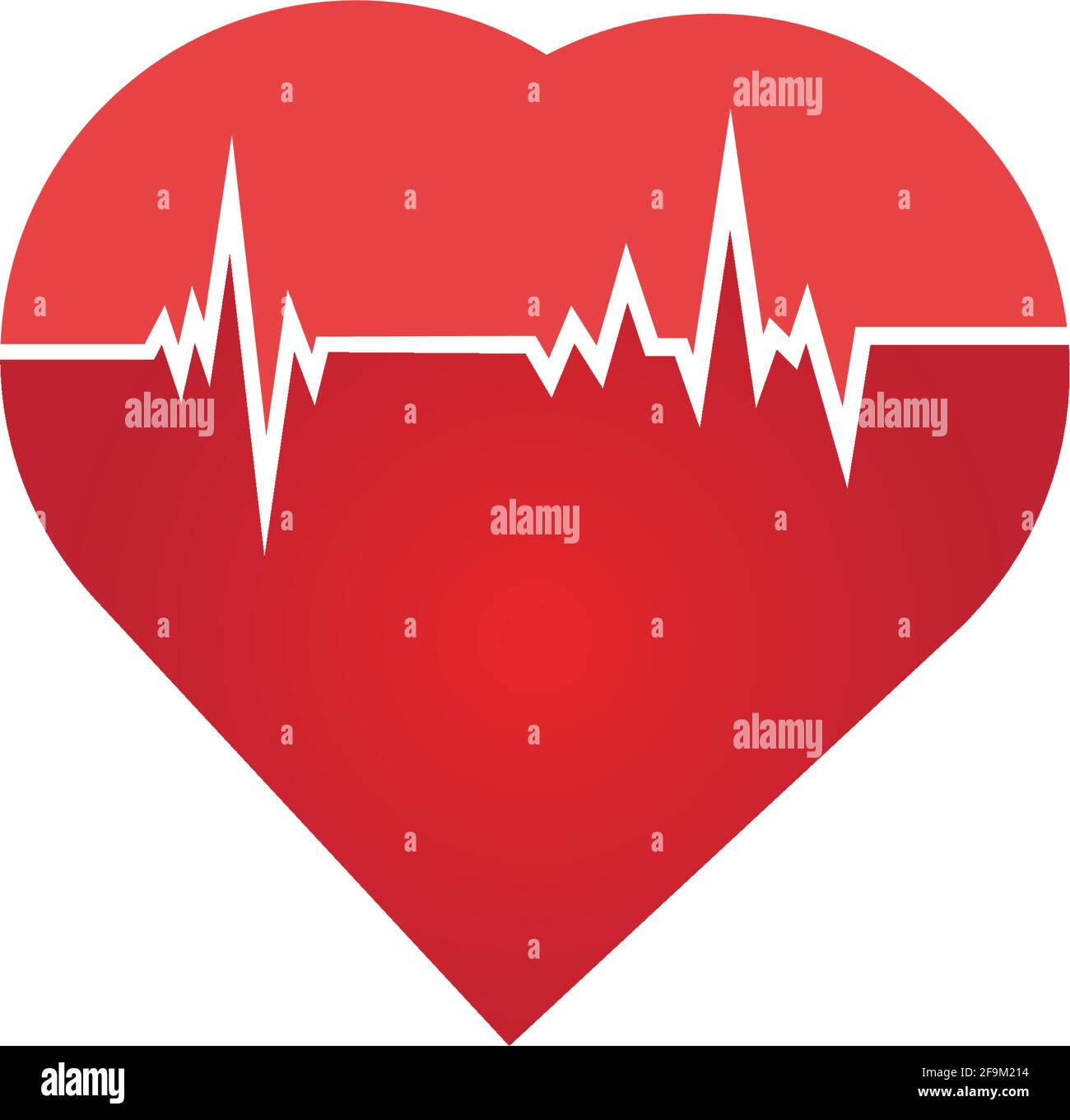 Heart rate icon - health monitor. Red Heart Rate.Blood pressure vector ...