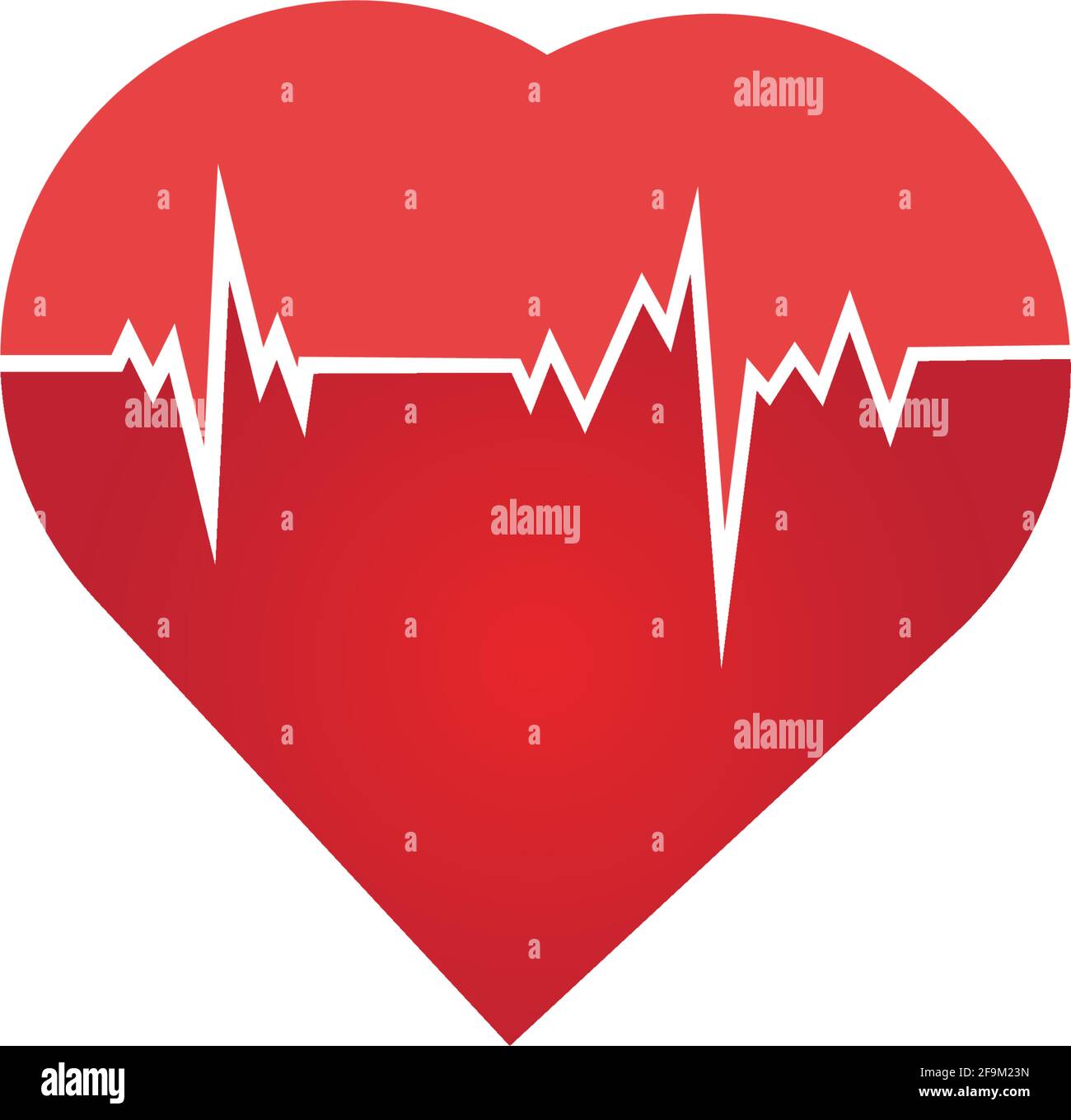 Heart rate icon - health monitor. Red Heart Rate.Blood pressure vector ...