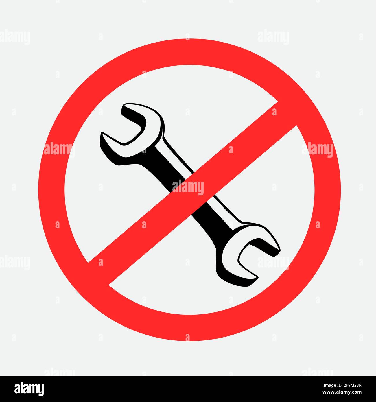 hammer knocking prohibited sign symbol Stock Vector Image & Art - Alamy