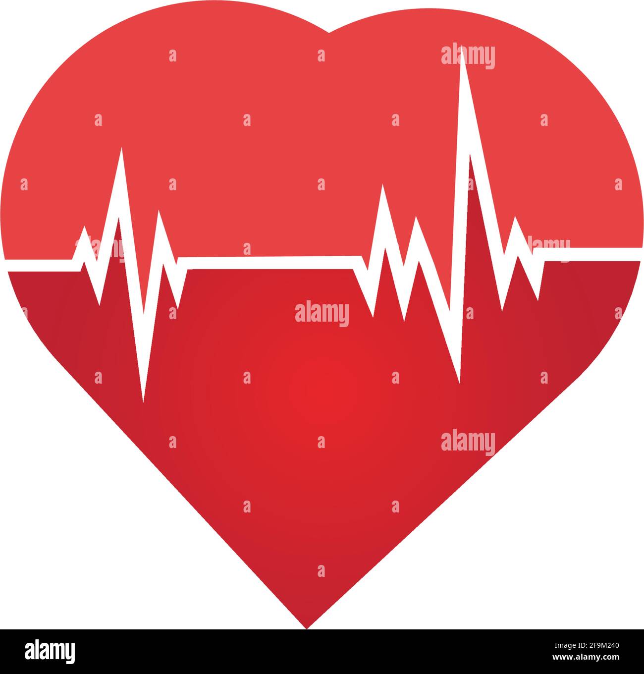 Heart rate icon - health monitor. Red Heart Rate.Blood pressure vector ...
